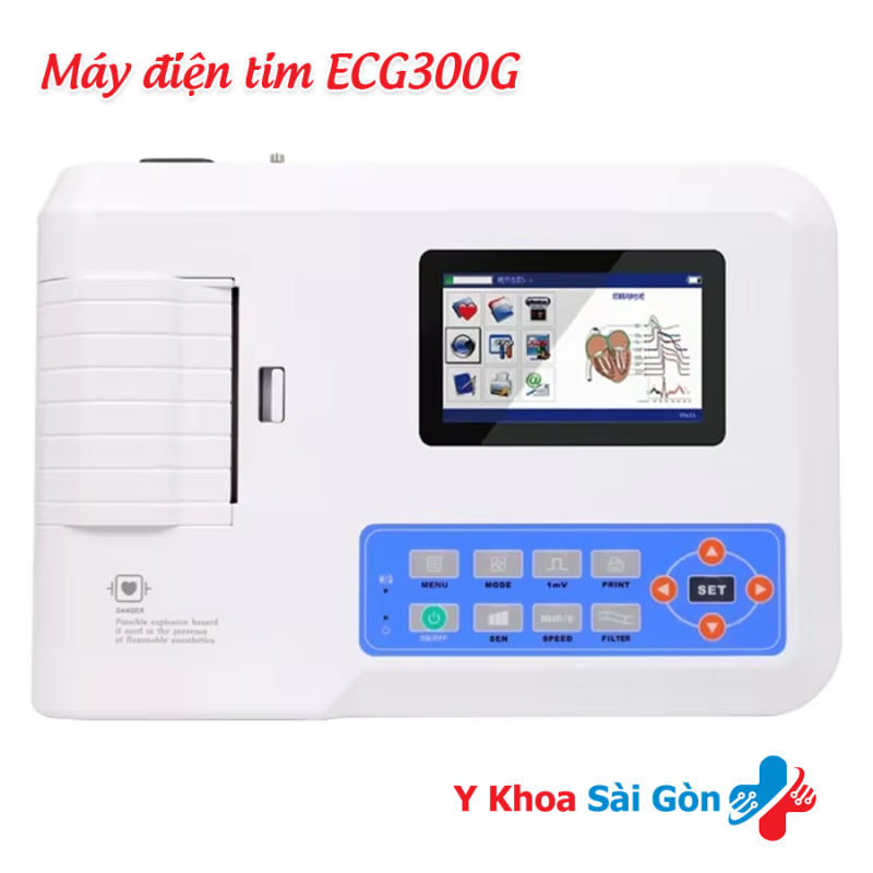 Máy Điện Tim ECG300G Có Phần Mềm - Y Khoa Sài Gòn